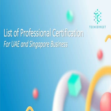 Certification List for UAE and SINGAPORE | PPT