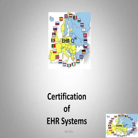 Certification Of EHR Systems - Tony Kenny | PPTX | Healthcare Industry ...
