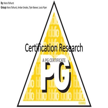 Certification Research - A PG Certificate | PPT