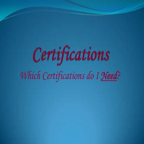 Information Technology Certifications | PPTX