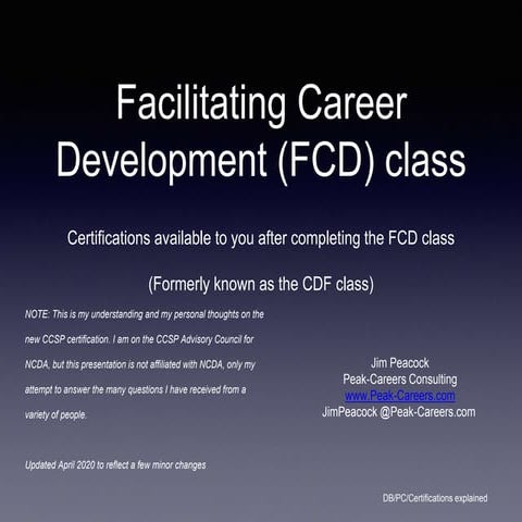 Career Credentials explained - Facilitating Career Development (FCD ...