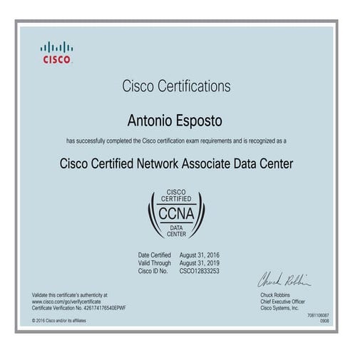 CCNA DATA CENTER ESPOSTO ANTONIO | PDF