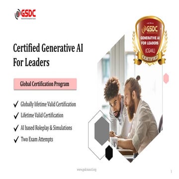 Generative AI for Leaders Certification Explained: Skills, Scope ...