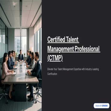 Talent Management Institute (TMI) | PDF