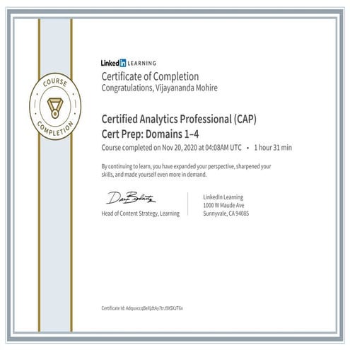 Certified analytics professional cap cert prep domains 1to4 | PPT
