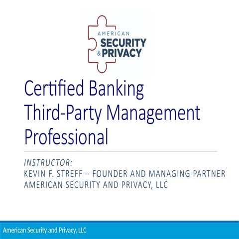 Certified Banking TPM - Module 8 powerpoint presentation | PPTX