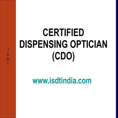 Certified dispensing optician (cdo) | PPS