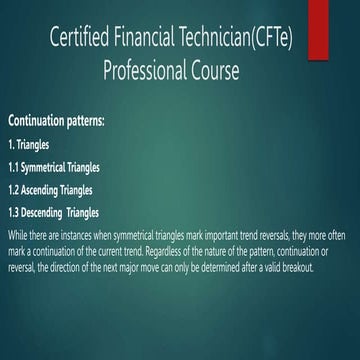 Certified Financial Technician(CFTe) Continuation Patterns.pptx