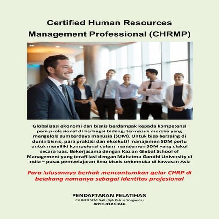 0899-8121-246 Certified Human Resources Management Professional (CHRMP ...
