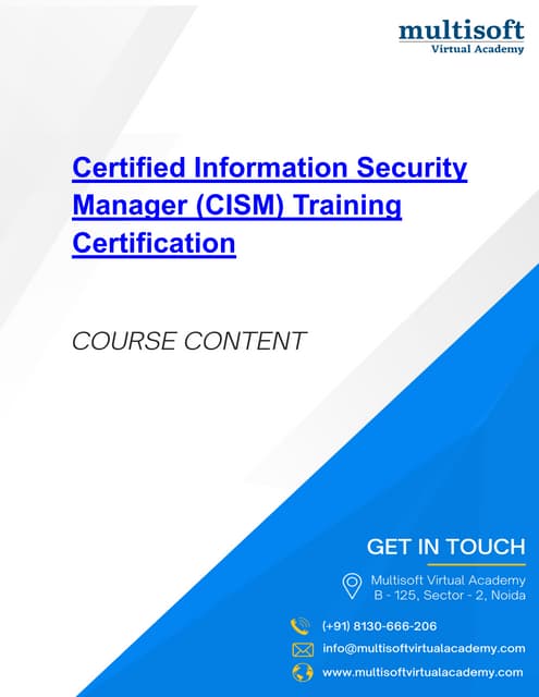 Certified Identity Access Manager (CIAM) Online Training | PDF