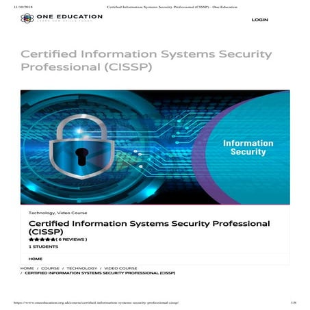 Certified Information Systems Security Professional (CISSP ...