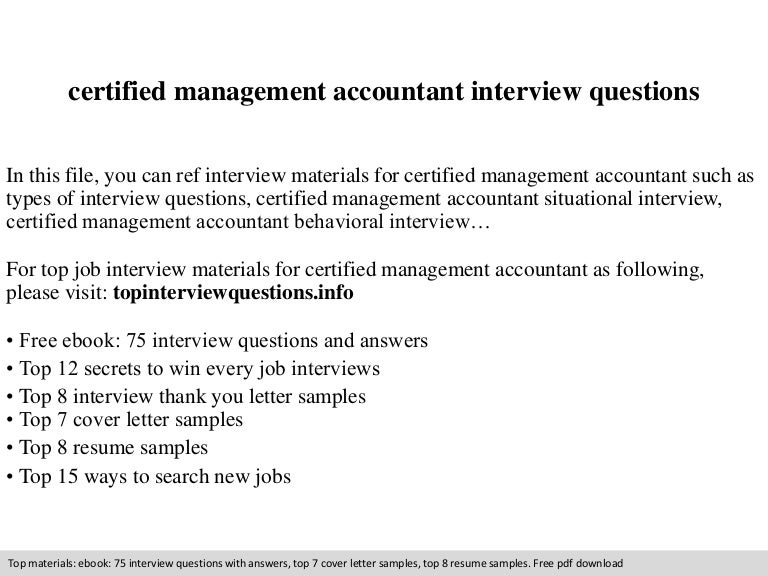 Certified Management Accountant Interview Questions certified-management-accountant-interview-questions