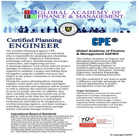 Certified Planning Engineer CPE | PDF