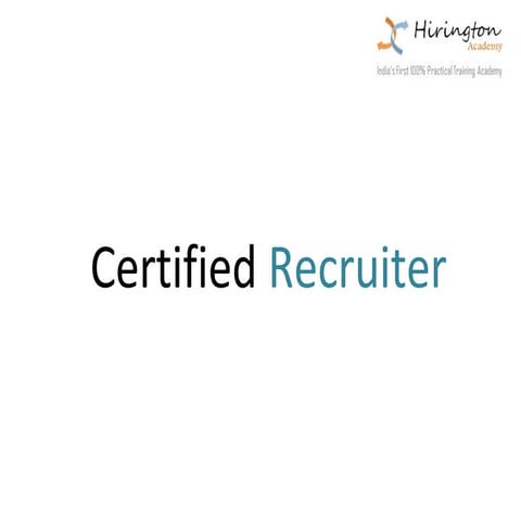 Certified recruiter program | PPS