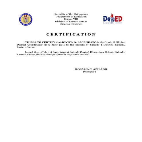 Cert jdl | DOC