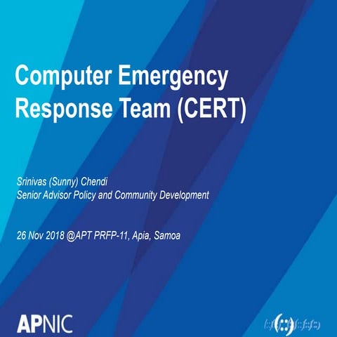 APT PRFP 11: CERTs | PPT