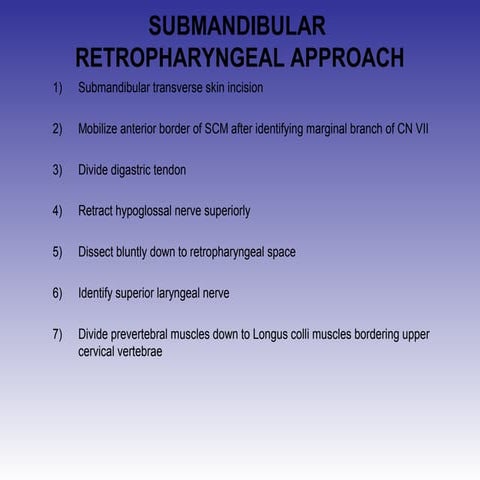 Submandibular and retromandibular approach | PPTX