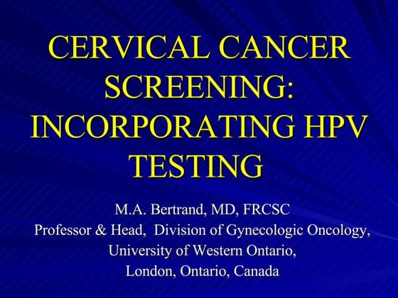 Cervical ca screening .. | PDF