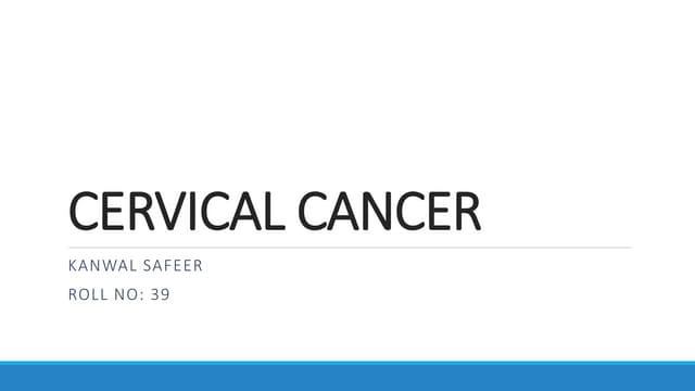 Cervical Cancer 1 Pptx