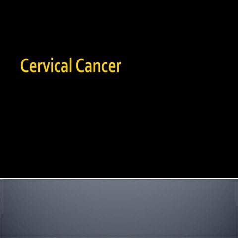 Cervical cancer | PPT