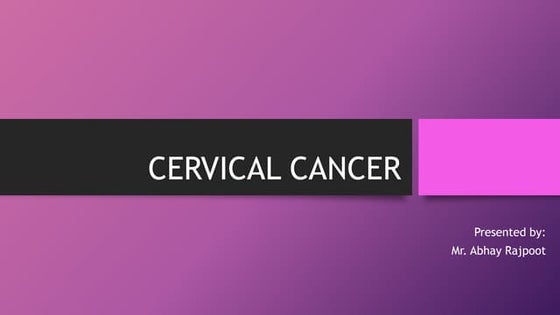 Cervical cancer | PPT