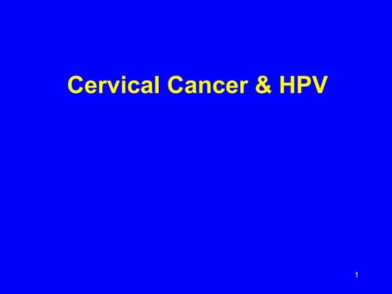 Human Papiloma virus and cervical cancer Amani twaha, | PDF