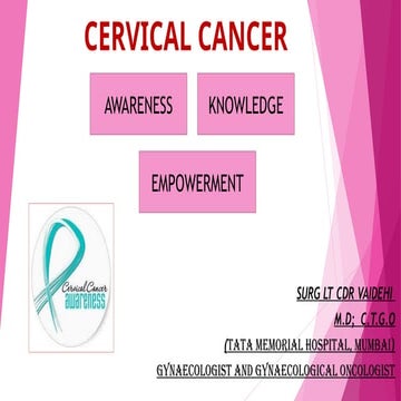 cervical cancer awareness.- who initiative | PPTX