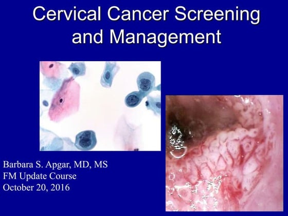 Cervical Cancer Screening | PPT | Reproductive Health | Diseases and ...