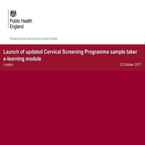 Launch of updated Cervical Screening Programme sample taker e-learning ...