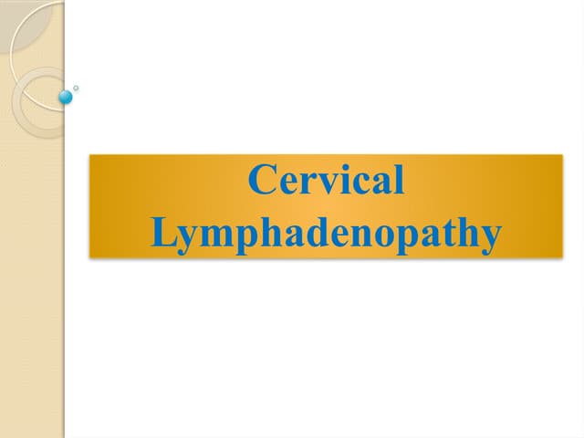 Lymphadenopathy | PPTX