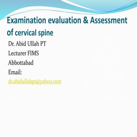 Cervical spine | PPTX
