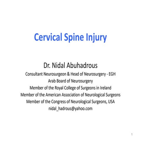Cervical Spine Injury, made simple from A to Z | PDF