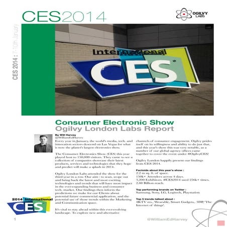 CES 2014 - Ogilvy Labs Trend Report | PDF