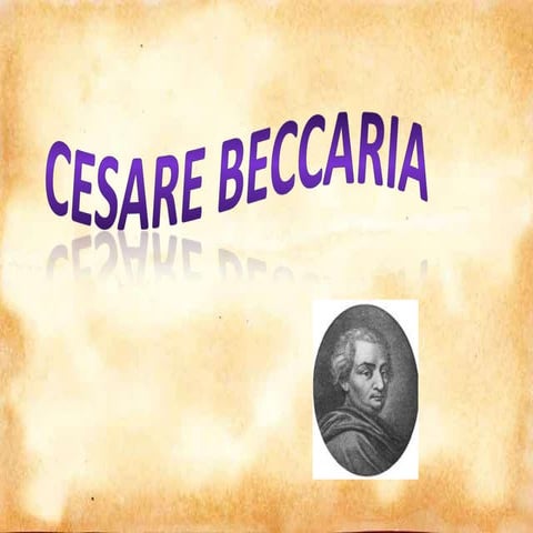 Cesare beccaria | PPTX