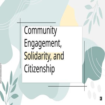 CESC_COMMUNITY ACTION PLAN , a community engagement about student | PPTX