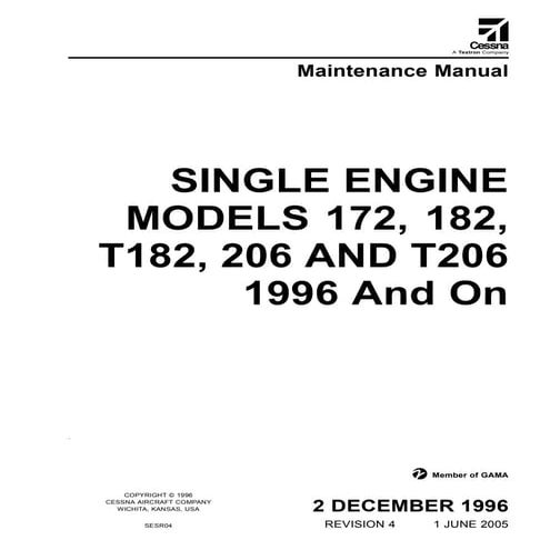 Amm cessna 172 aircraft maintenence manuel | PDF