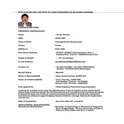 Ce suraj thomas cv | DOC