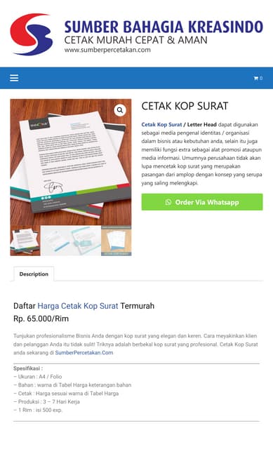 Daftar Harga Cetak Brosur Murah di jakarta pusat | PDF