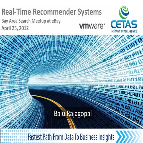 Cetas Presentation on Real-time Recommendation Systems | PDF