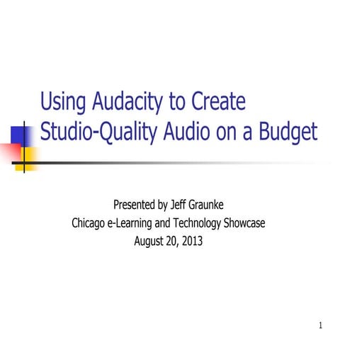 Introduction to Audacity - class 7 | PPTX