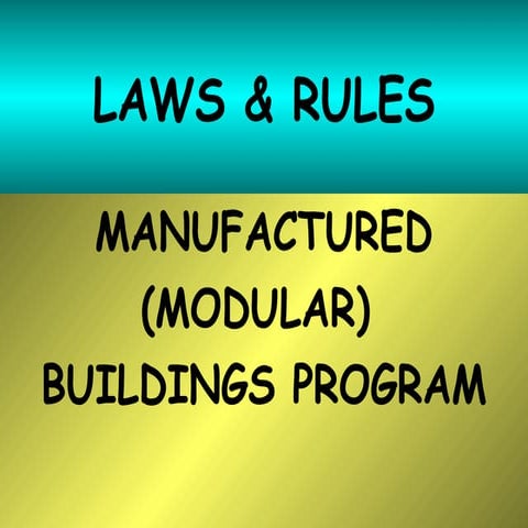 CEU_LAWS_RULES 2.ppt Florida modular buildings | PPT