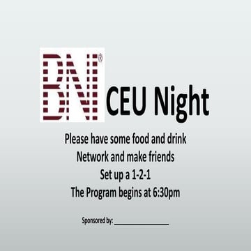 BNI Referral & Thank You slips | PPTX