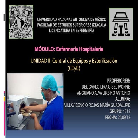Ceye central de esterilización y equipos | PDF