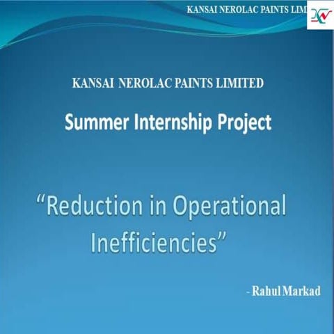 Summer Internship | PPTX