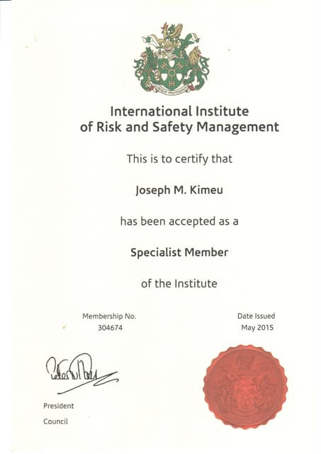 ASSE Kuwait Process Safety Management Certificate | PDF