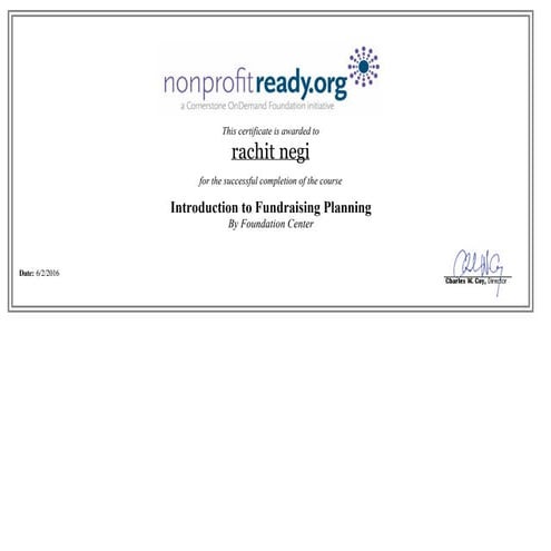 certificate of fundraising | PDF
