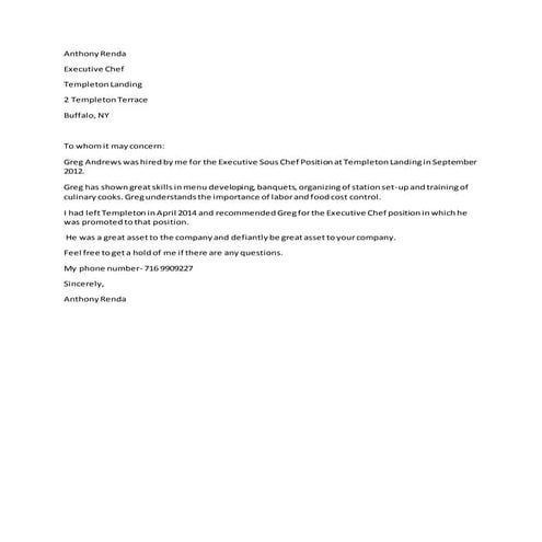 Letter of recommadation | DOCX