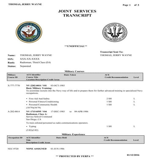 Jerry_Navy_Transcript | PDF