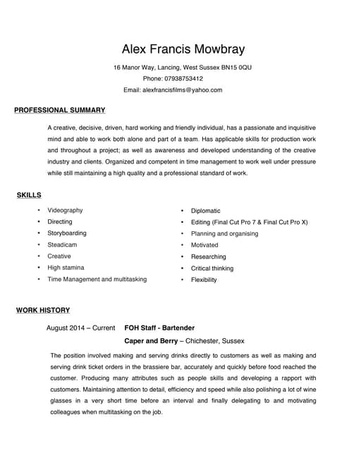 Emma Robertson CV Dec 2016 | PDF