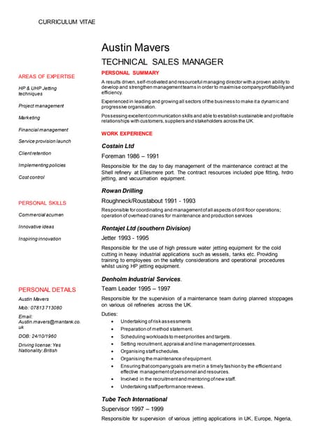 OUBARI_UPDATED _CV_APR2014-WITH PICTURE | PDF